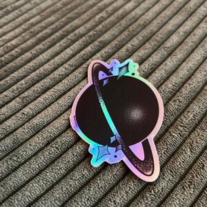 HOLOGRAPHIC Saturn Planet Sticker - Etsy