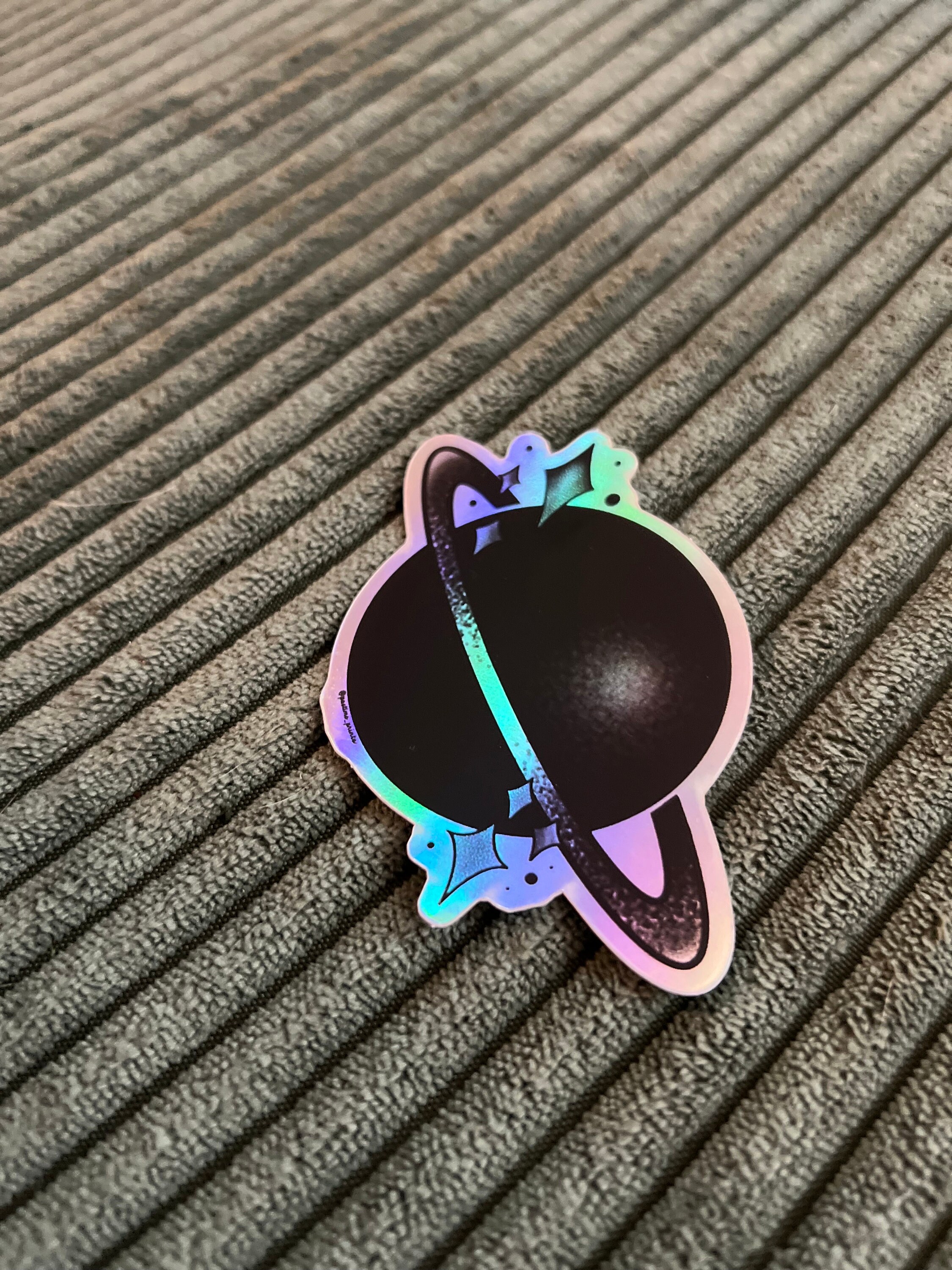 HOLOGRAPHIC Saturn Planet Sticker - Etsy