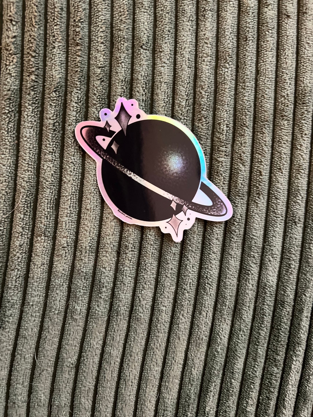 HOLOGRAPHIC Saturn Planet Sticker - Etsy