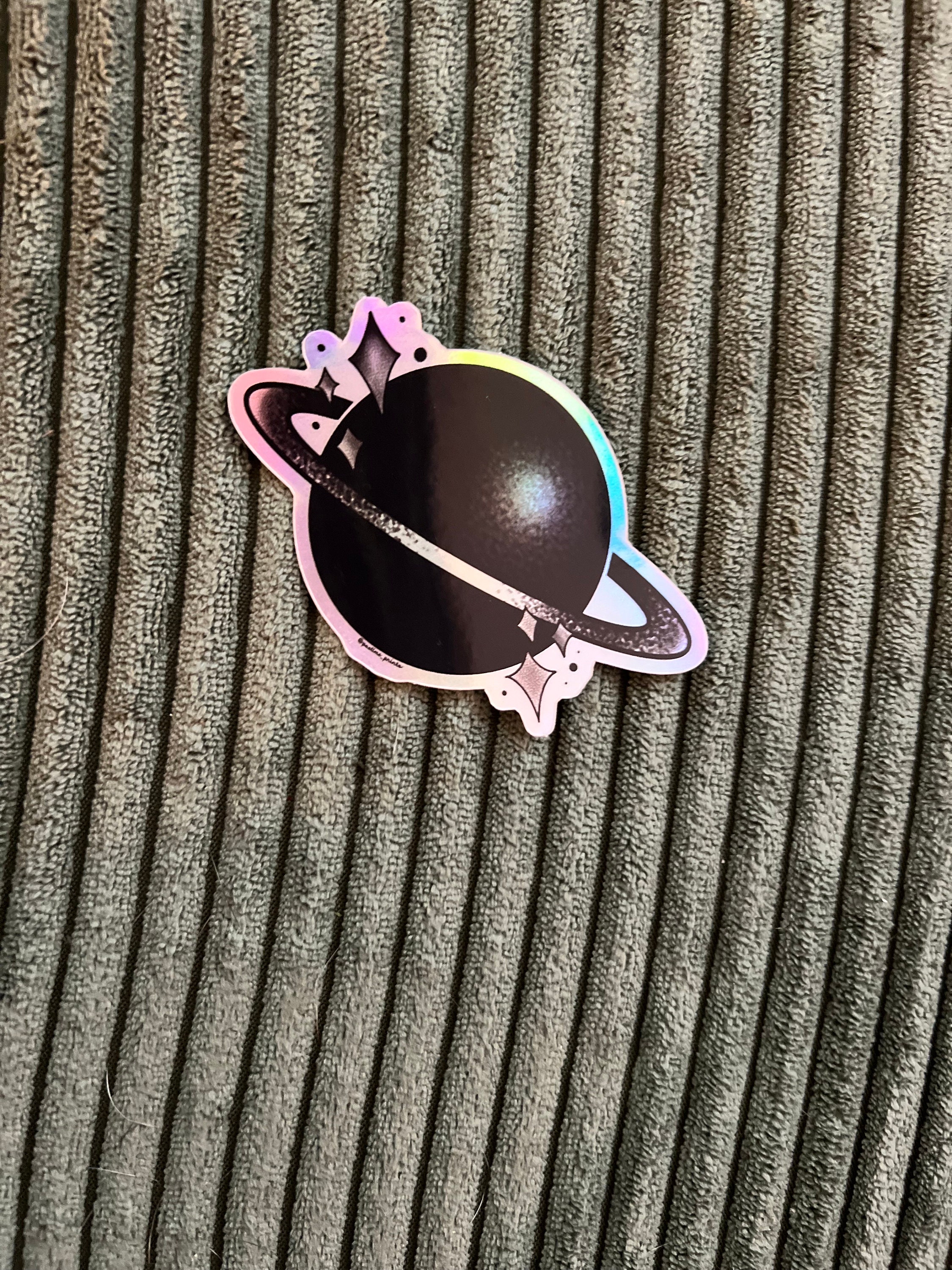 HOLOGRAPHIC Saturn Planet Sticker - Etsy