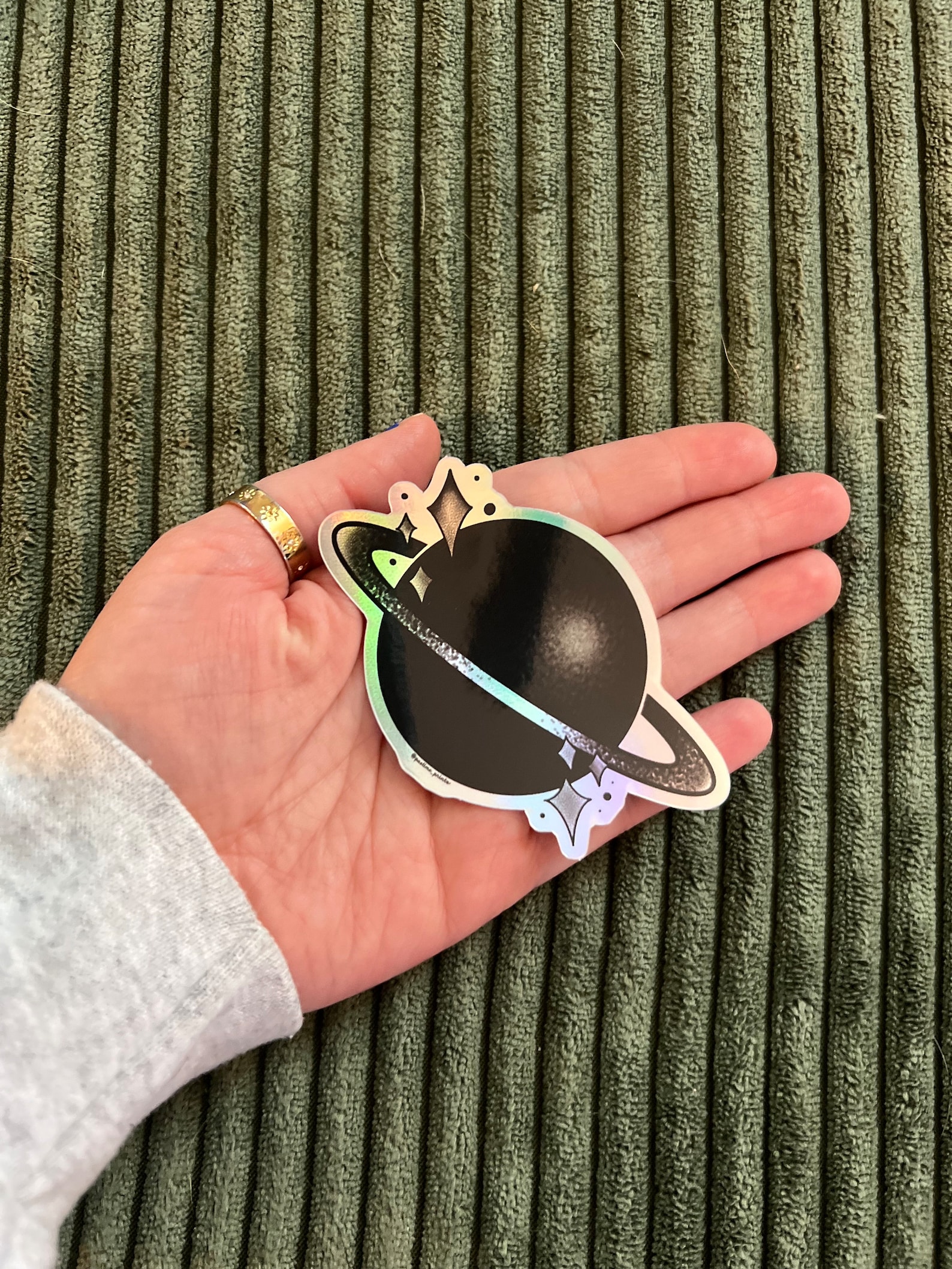 HOLOGRAPHIC Saturn Planet Sticker - Etsy