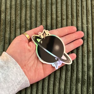 HOLOGRAPHIC Saturn Planet Sticker - Etsy