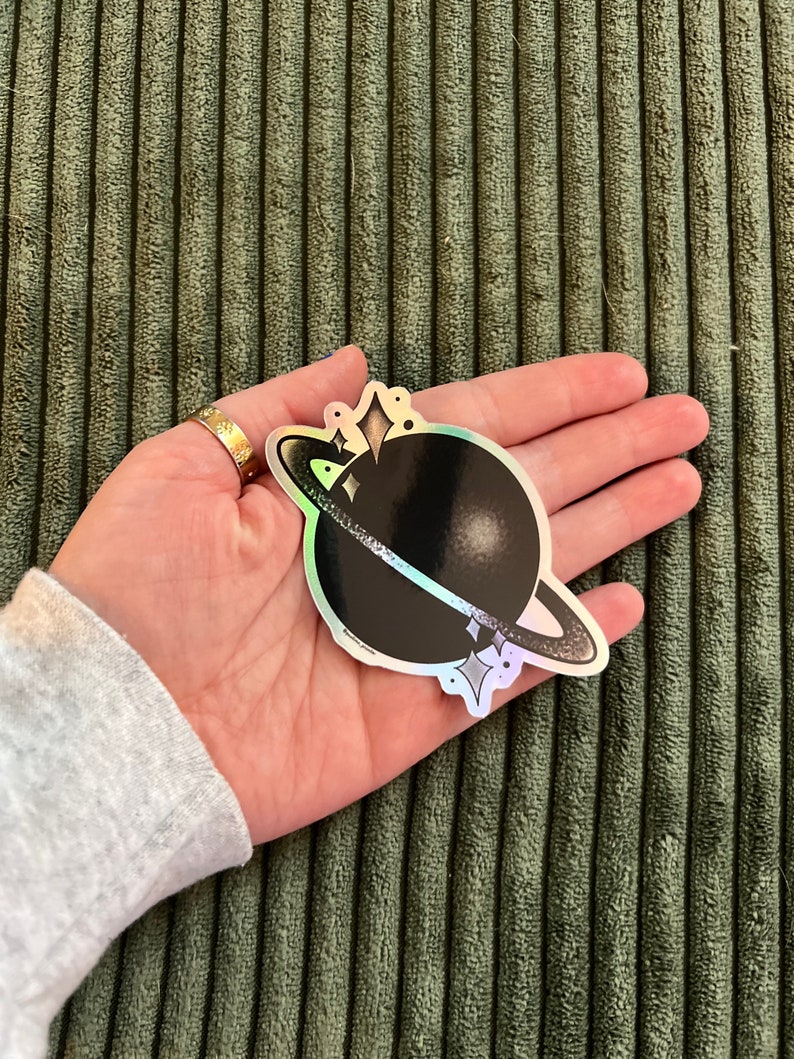 HOLOGRAPHIC Saturn Planet Sticker - Etsy
