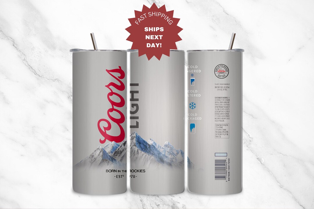 Coors Light Tumbler Coors Tumbler Beer Tumbler Alcohol Tumbler-coors ...