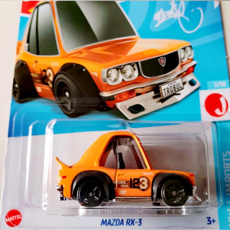 Hot Wheels Mazda Rx-3 Tooned. Mad Mike Orange - Etsy