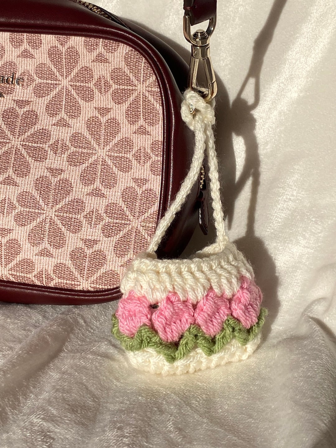 Custom Crochet Airpods Earbuds Case Attachable Cute Flowers Tulip Case ...