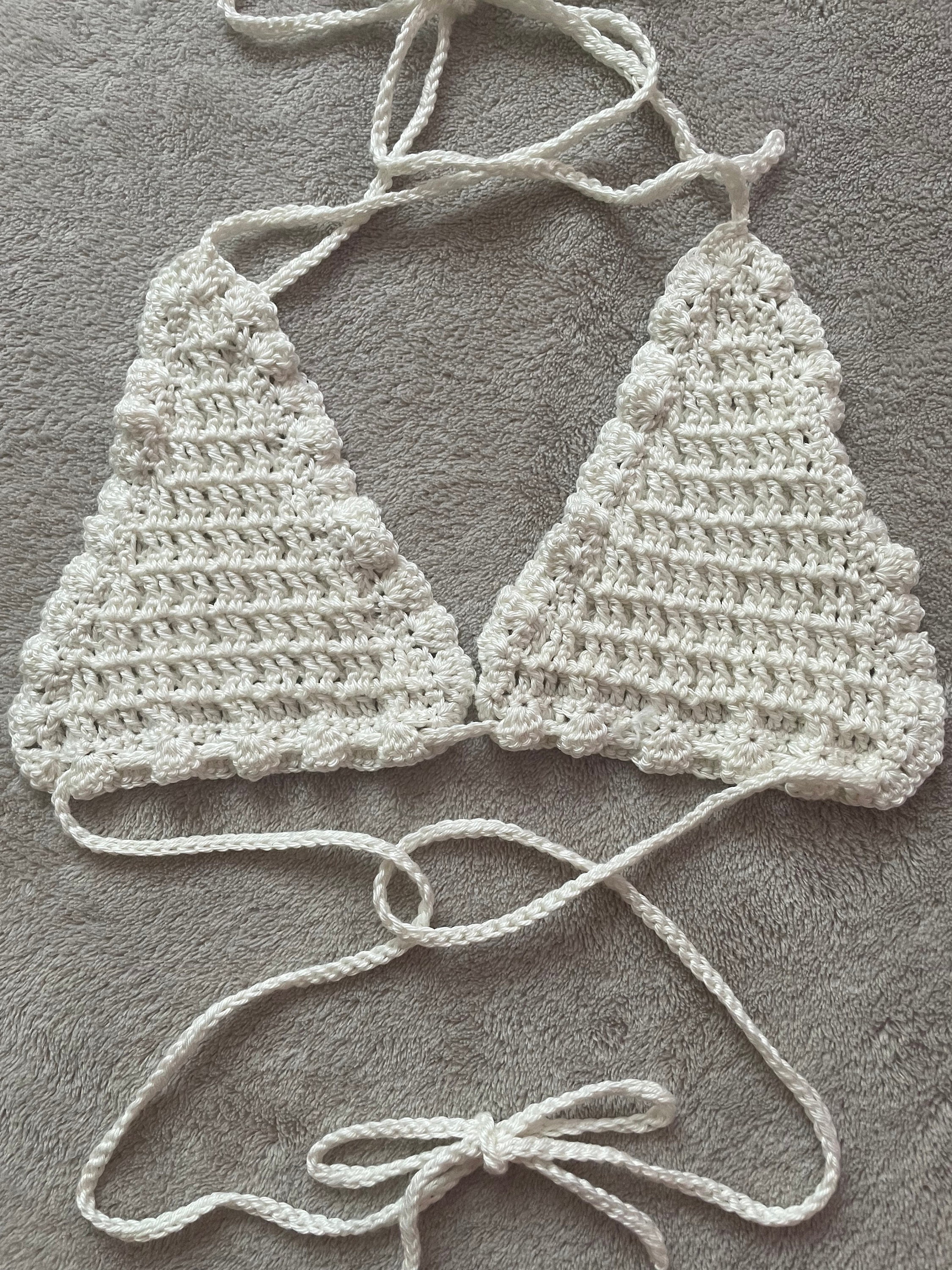 Crochet Triangle Bikini Top, Digital Written Pattern, Bohemian Bikini ...