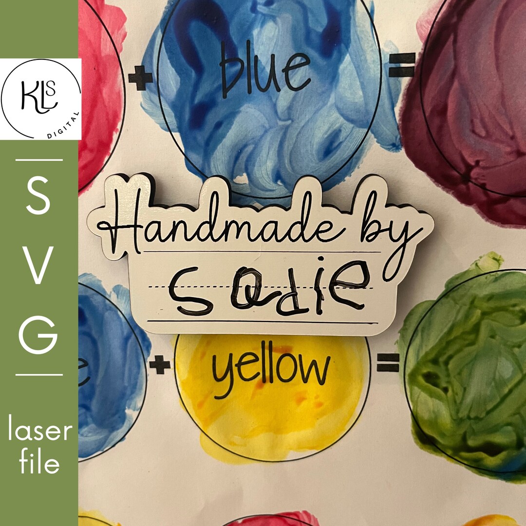 Handmade by Fridge Magnet SVG. Look What I Made Laser Cut File ...