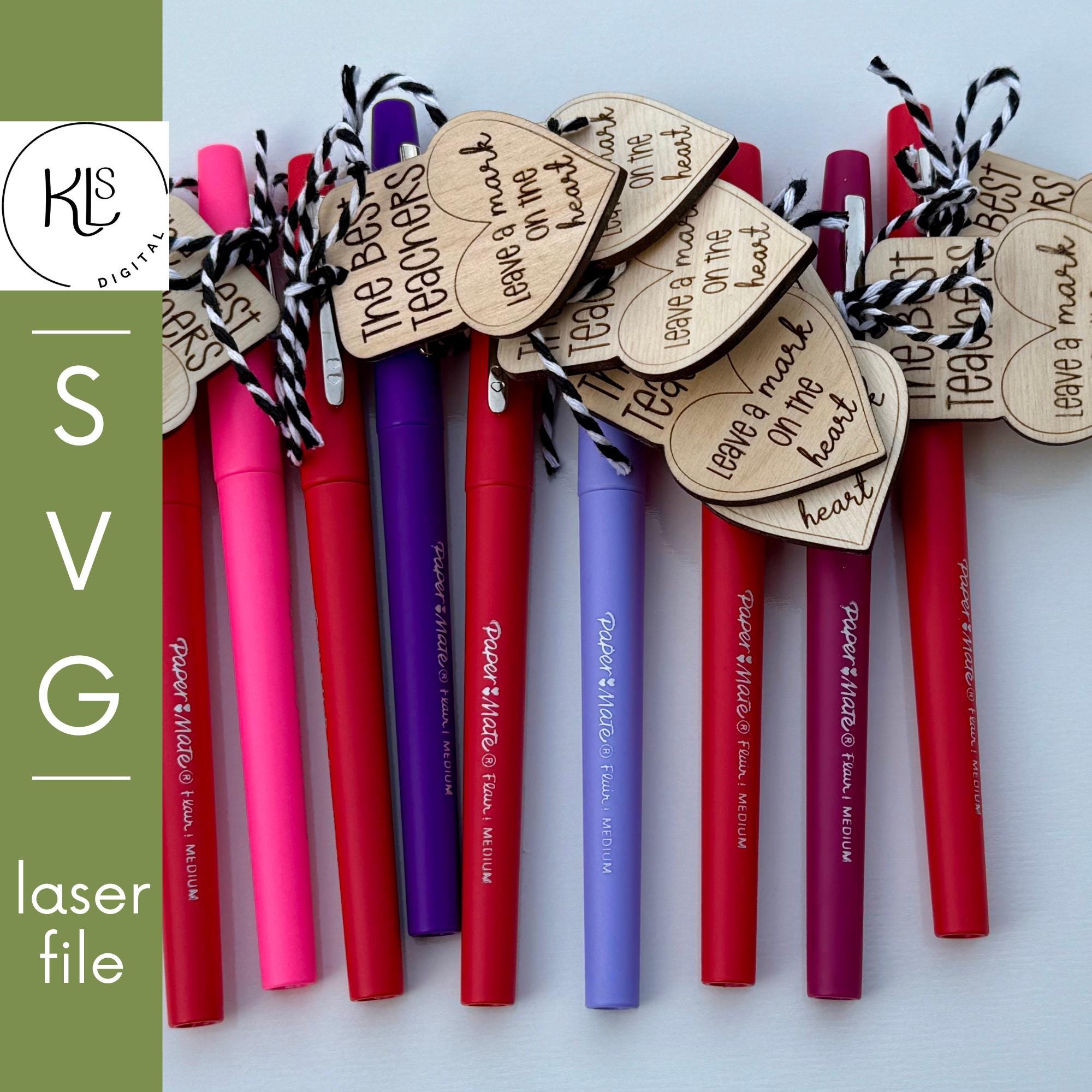 The Best Teachers Leave a Mark on the Heart Laser Cut File. Teacher ...