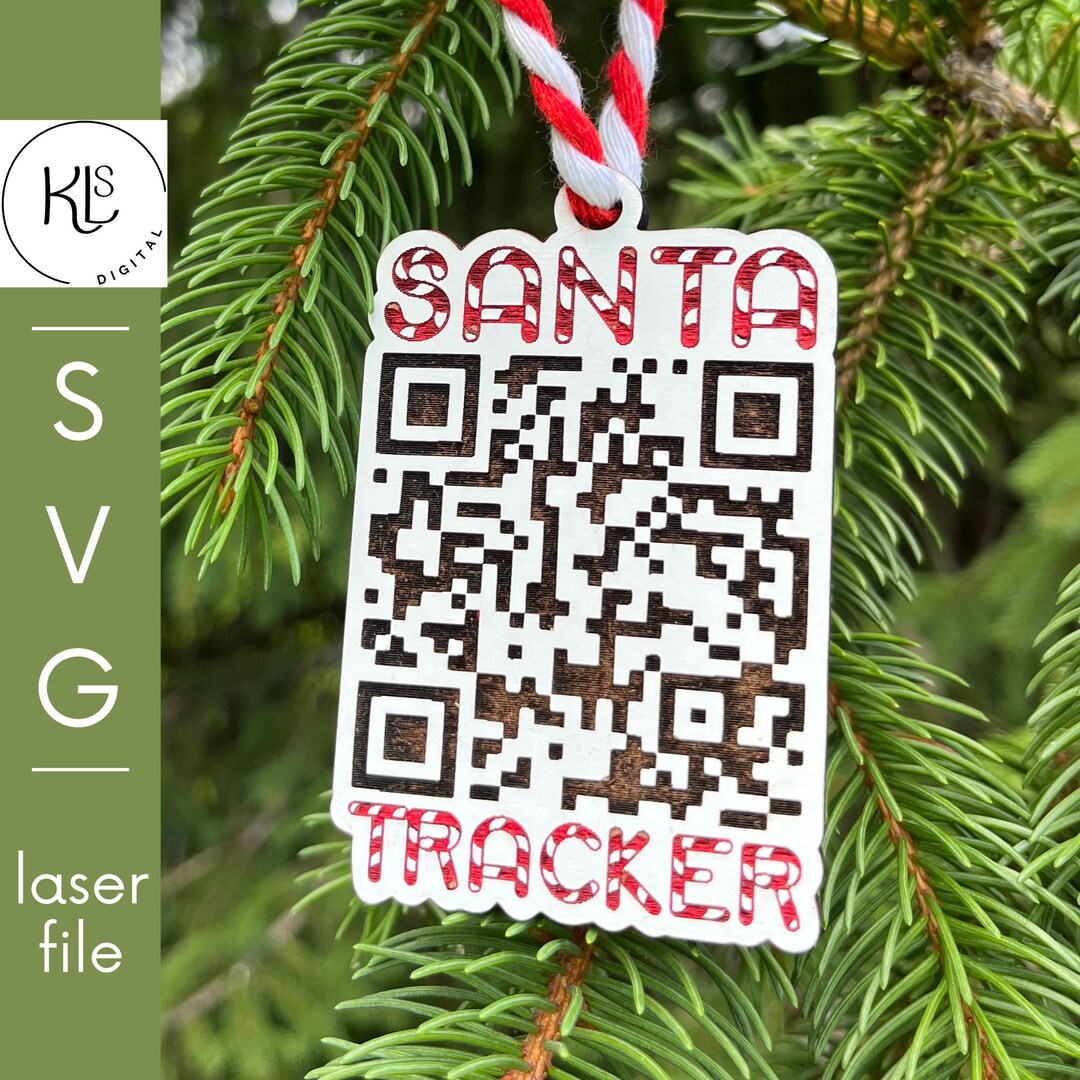Santa Tracker Ornament/magnet Laser Cut File. Glowforge. Christmas ...