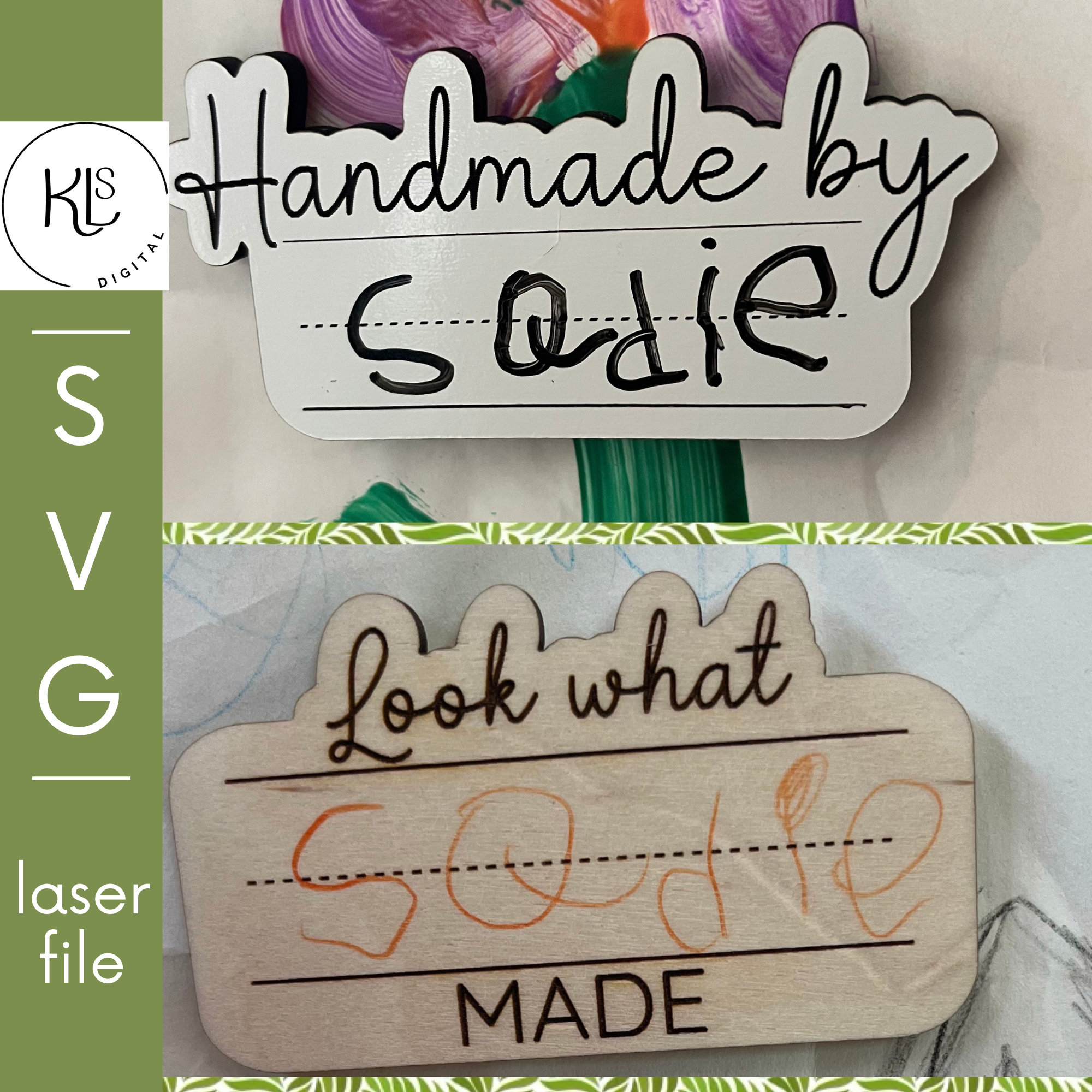 Look What I Made & Handmade by Fridge Magnet SVG *bundle Set* Laser Cut ...
