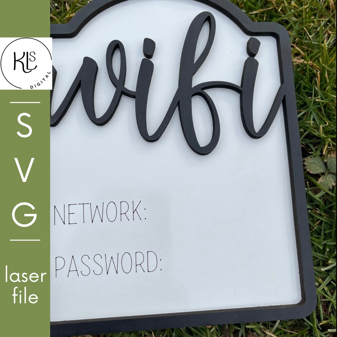 Wifi Network/password Sign SVG. Home Décor Sign SVG. Laser Cut File ...