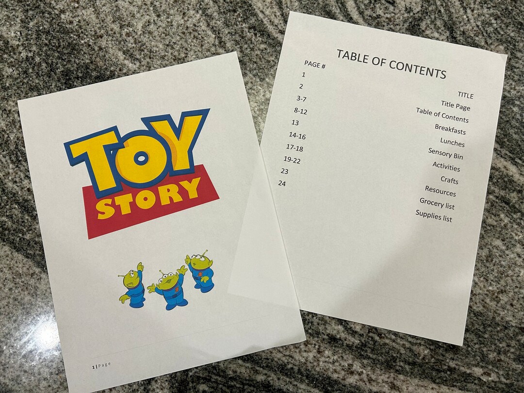 Toy Story Theme Lesson Plan - Etsy