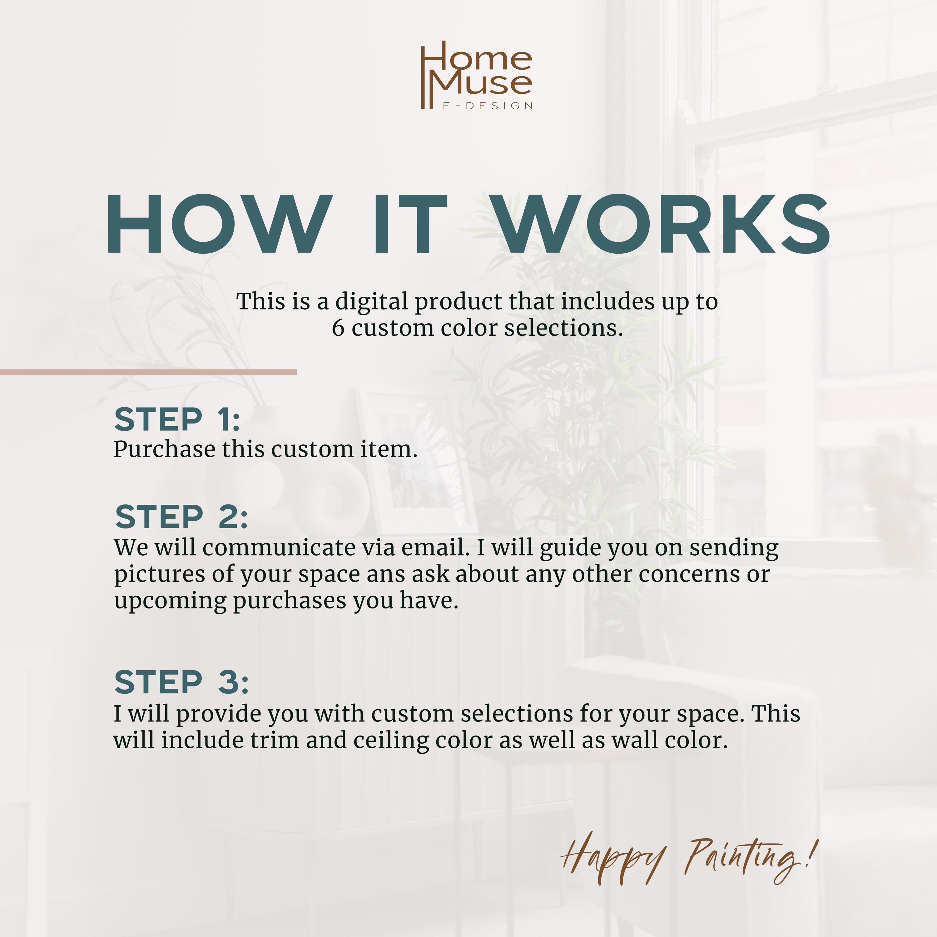 Whole Home Custom Color Selections - Etsy