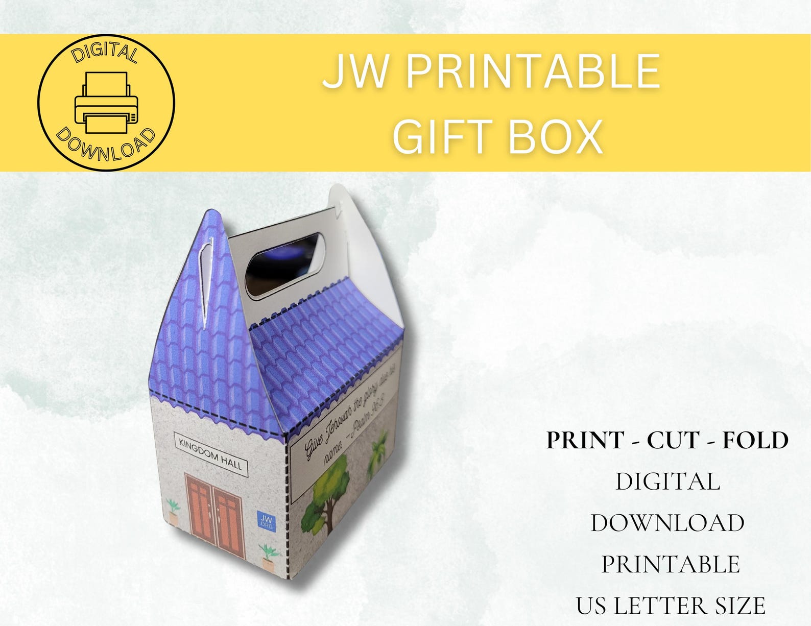 JW Kingdom Hall Pioneer Box With 2025 Yearly Text | Psalm 96:8 | Gift ...