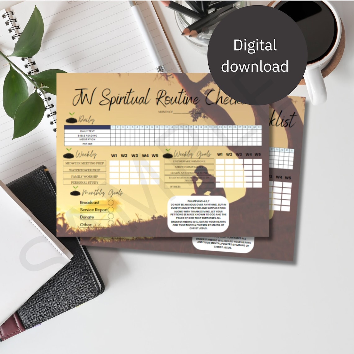 JW Spiritual Routine Checklist | Jehovah's Witnesses | English | Daily ...