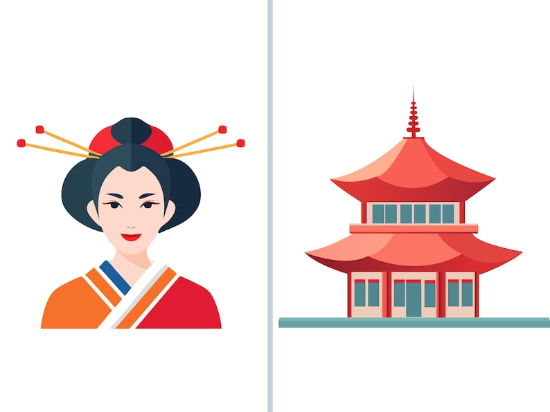 Japanese Cultural Design Elements - Etsy
