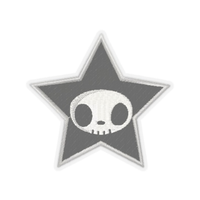 Y2k Cyber Grunge Tokidoki Patch Sticker Black Star Sticker Skull ...