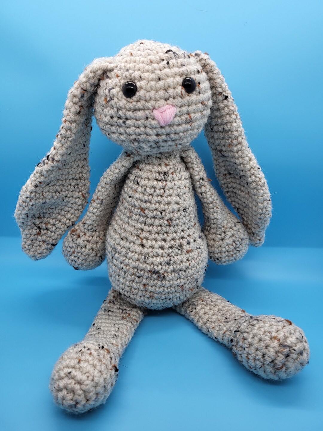 Emma the Bunny- 13.5" Tall, Crochet Bunny Rabbit, Edwards Menagerie - Etsy