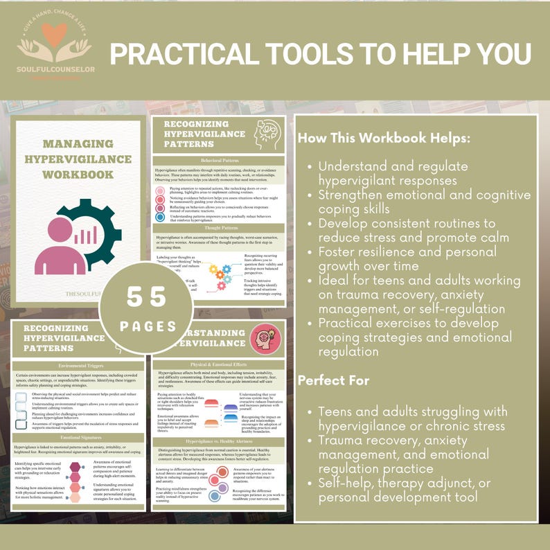 Managing Hypervigilance Workbook for Teens & Adults | Emotional ...