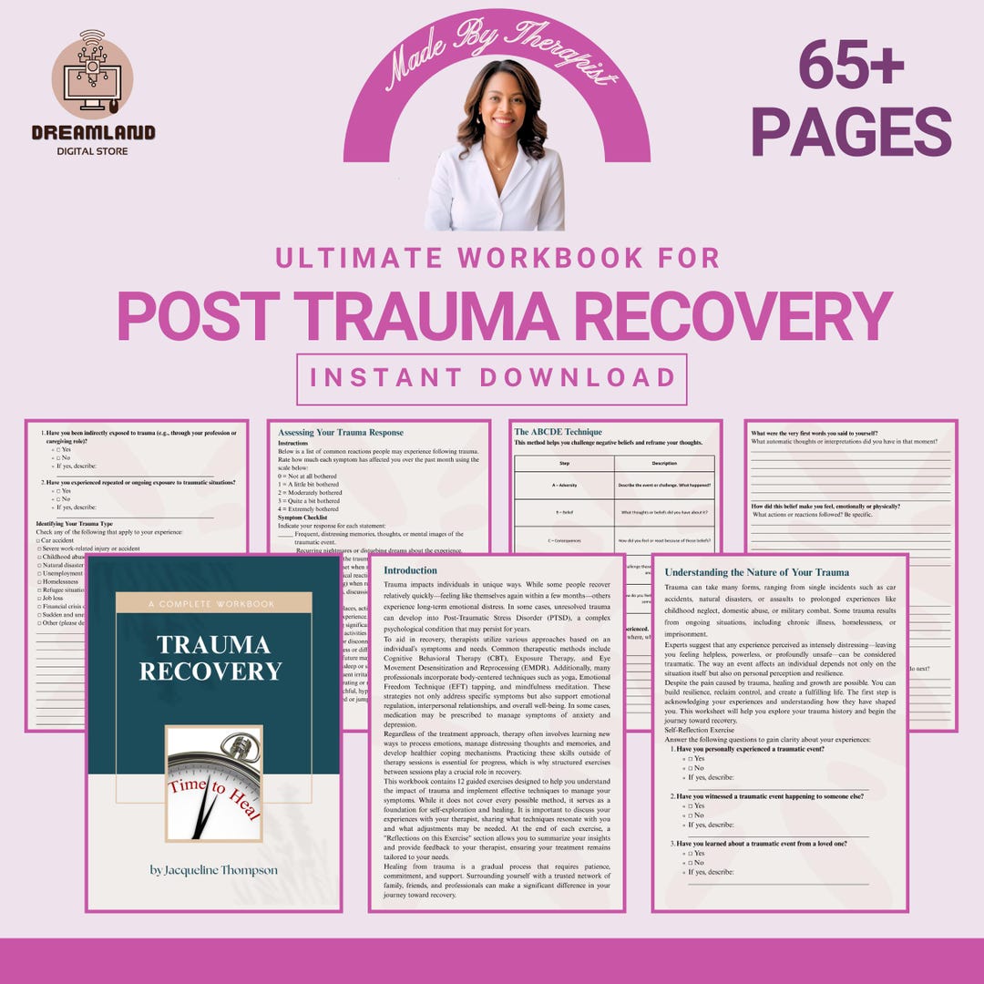 Trauma Workbook Bundle, Healing From Trauma, Childhood Trauma, PTSD ...