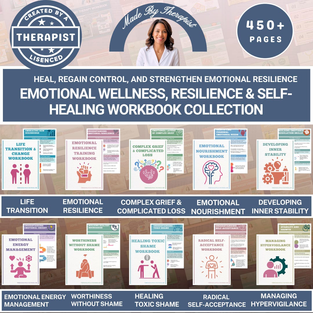 Emotional Healing Workbook Bundle | Inner Stability, Resilience ...