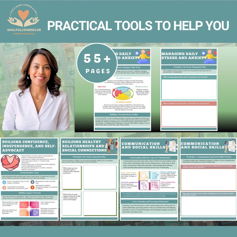 Autism Support Workbook for Teens & Adults, Daily Life, Social Skills ...