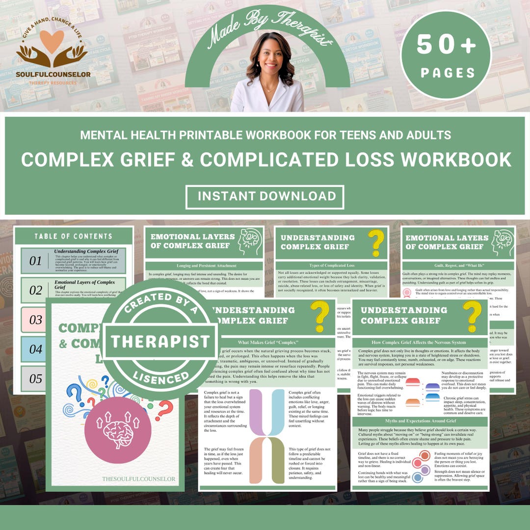 Complex Grief and Complicated Loss Workbook | Trauma-informed Grief ...