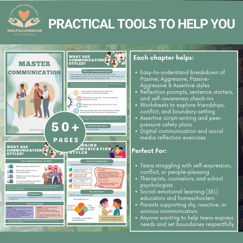 Teen Communication Skills Workbook: Assertiveness, Boundaries ...