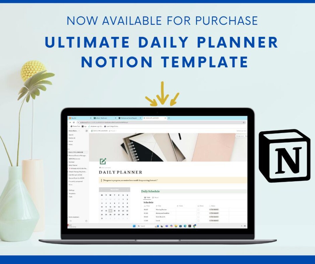 Customizable Notion Daily Planner Template for Productivity ...