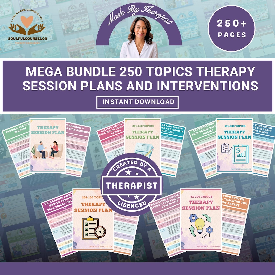 250 Therapy Interventions & Session Plans, Mental Health Techniques and ...