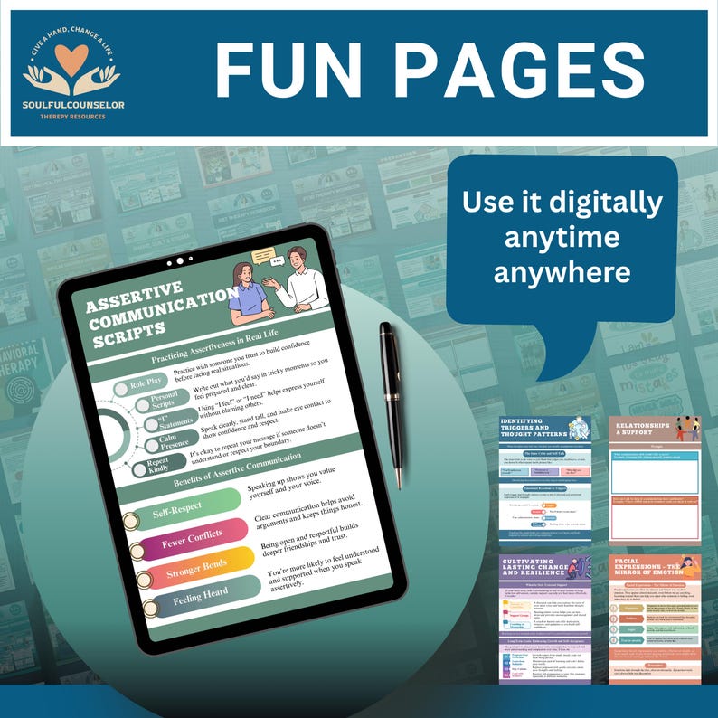 Therapy Resources Bundle – Mental Wellness Workbooks & Tools (PDF ...