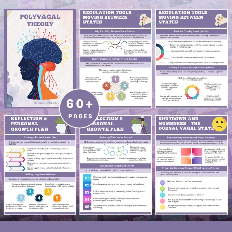 Polyvagal Theory Workbook: Nervous System Regulation, Stress Management ...