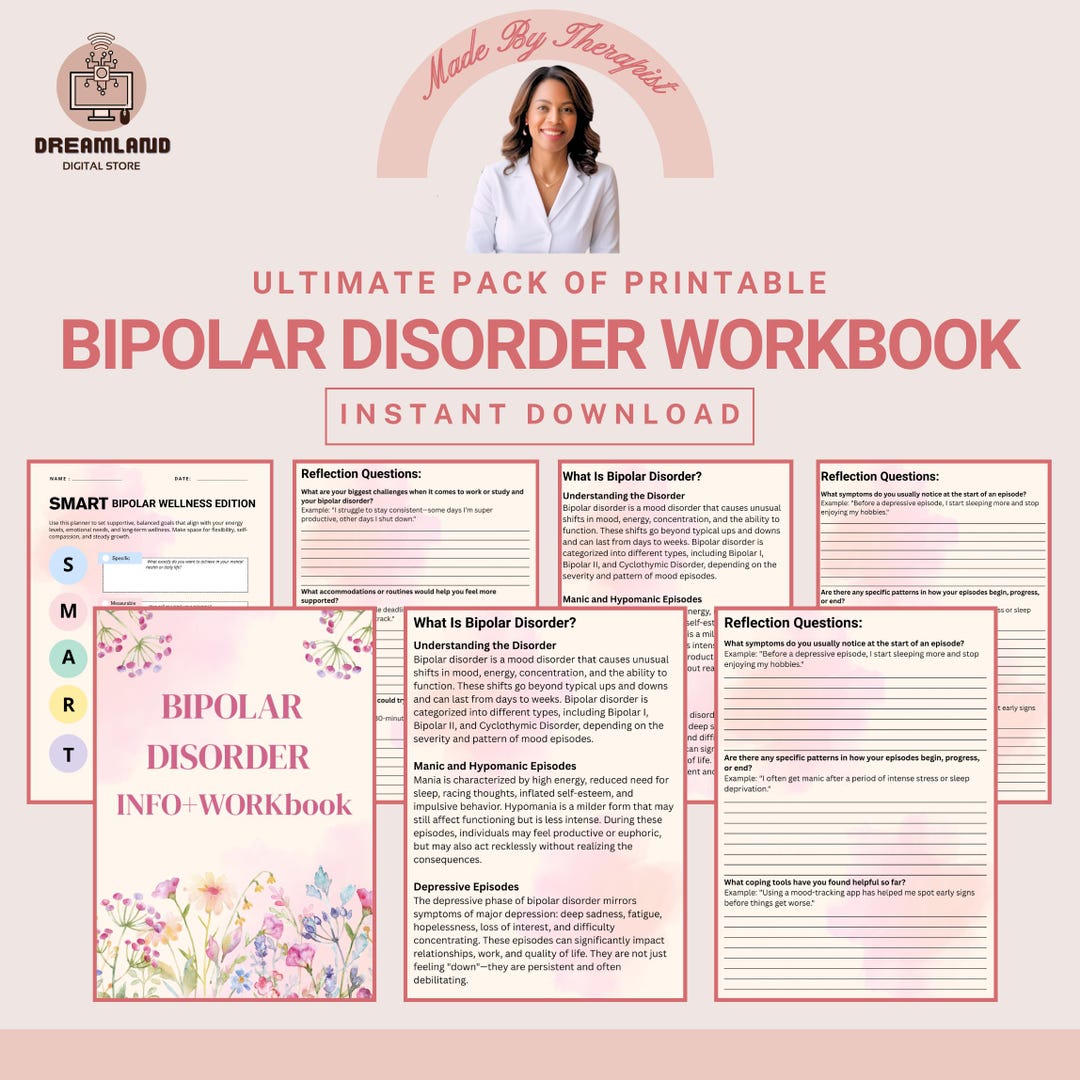 Bipolar Disorder Therapy Worksheets PDF – 20 Mental Health Tools ...