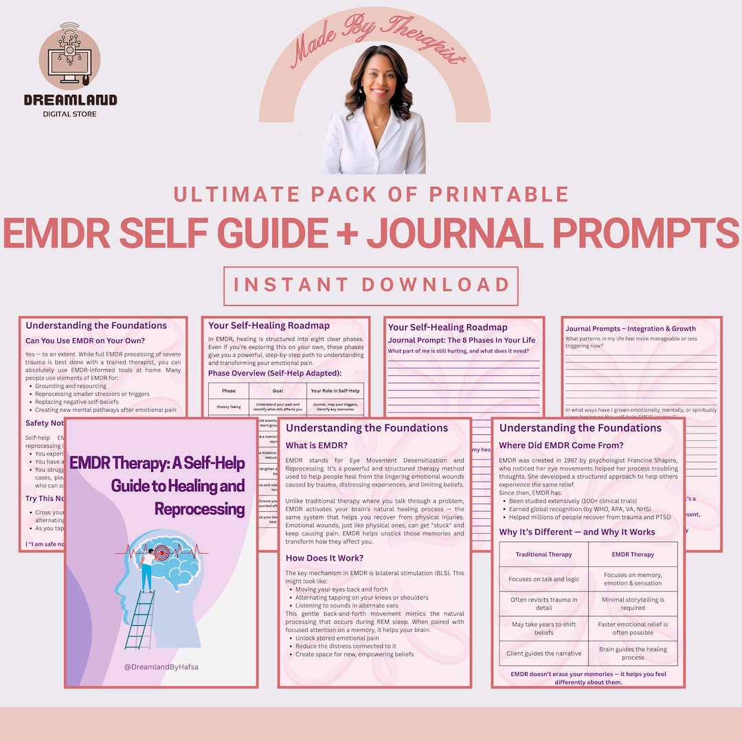 EMDR Therapy Kit, EMDR Therapy Workbook for Trauma Healing, Self-help ...