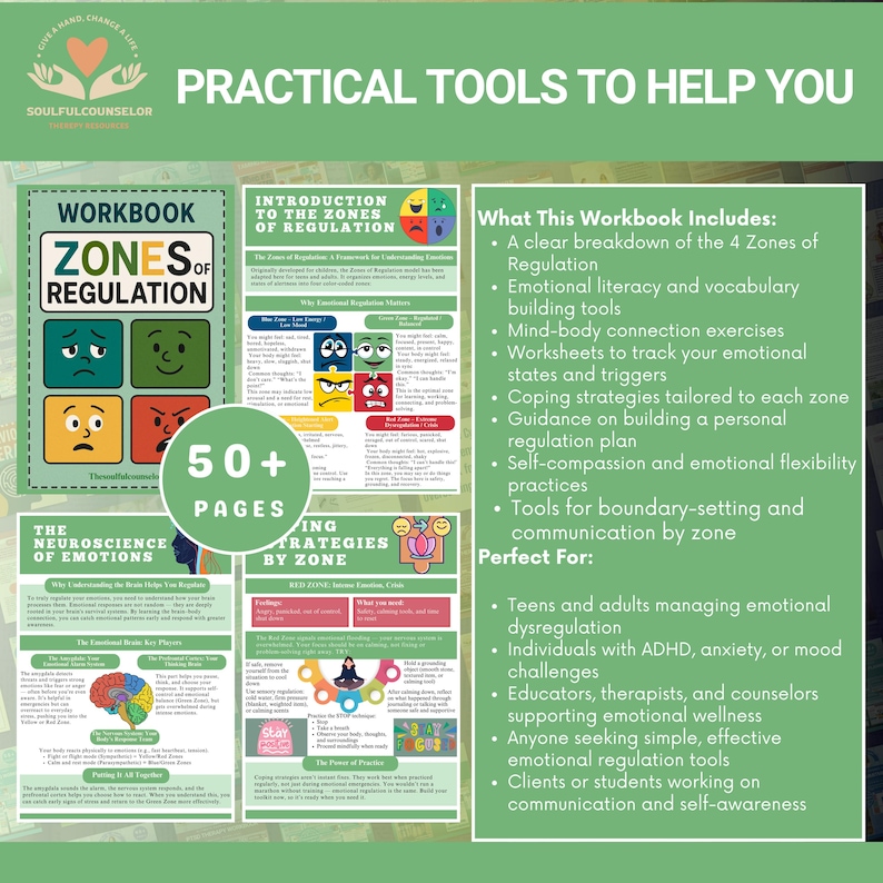 Zones of Regulation Workbook: Coping Skills for Teens & Adults ...