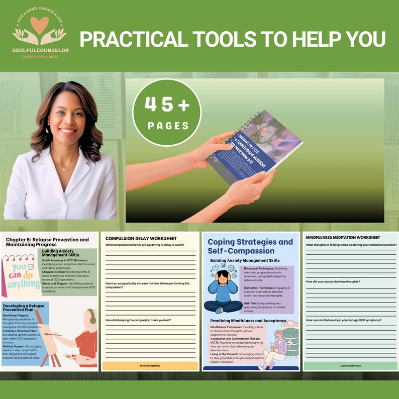 OCD Workbook: CBT Therapy, Intrusive Thought Management (digital ...