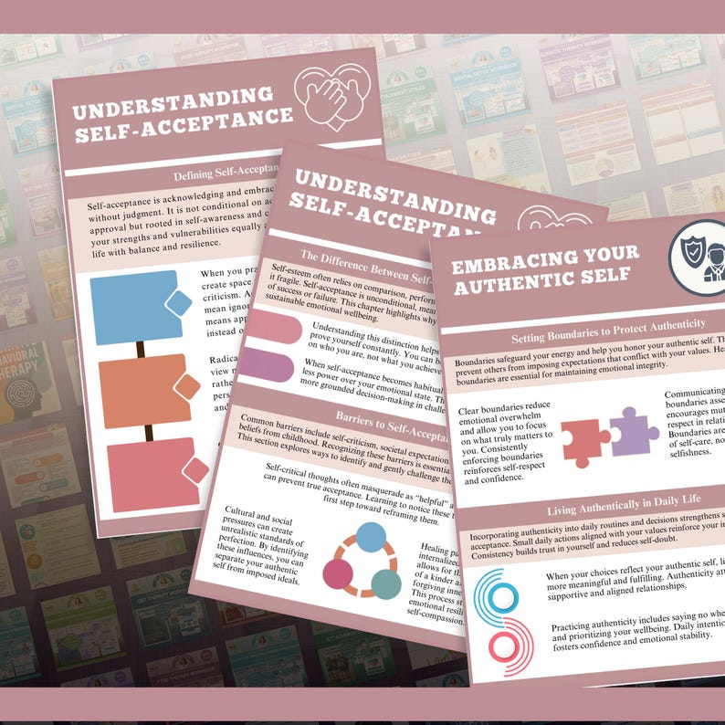 Radical Self-acceptance Workbook for Teens & Adults, Guided Worksheets ...