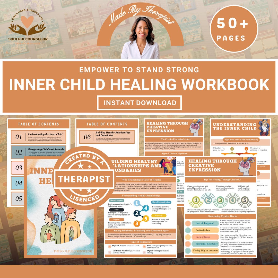 Inner Child Healing Workbook: Trauma Therapy, Reparenting (PDF Download) - Etsy