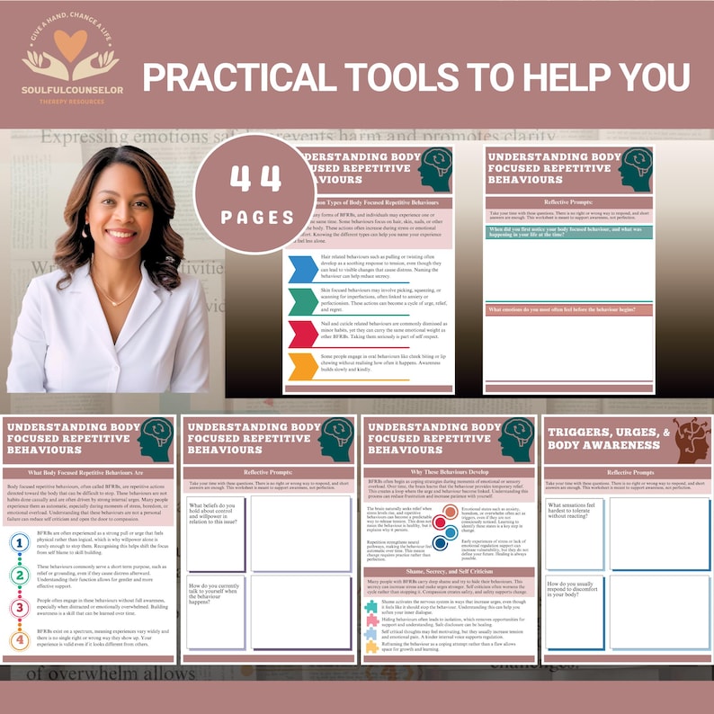 Body Focused Repetitive Behaviours Workbook for Teens & Adults, Skin ...