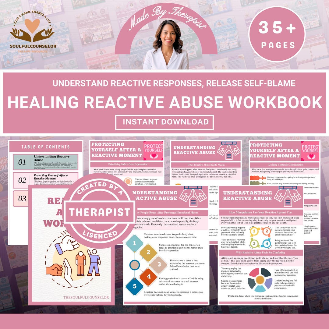 Reactive Abuse Workbook for Teens and Adults, Healing After Emotional ...