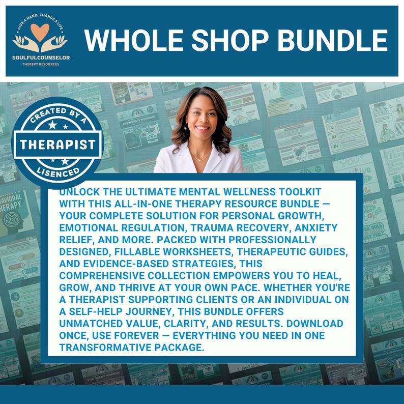 Whole Shop Counseling Resources Value Bundle – Mental Wellness Tools ...