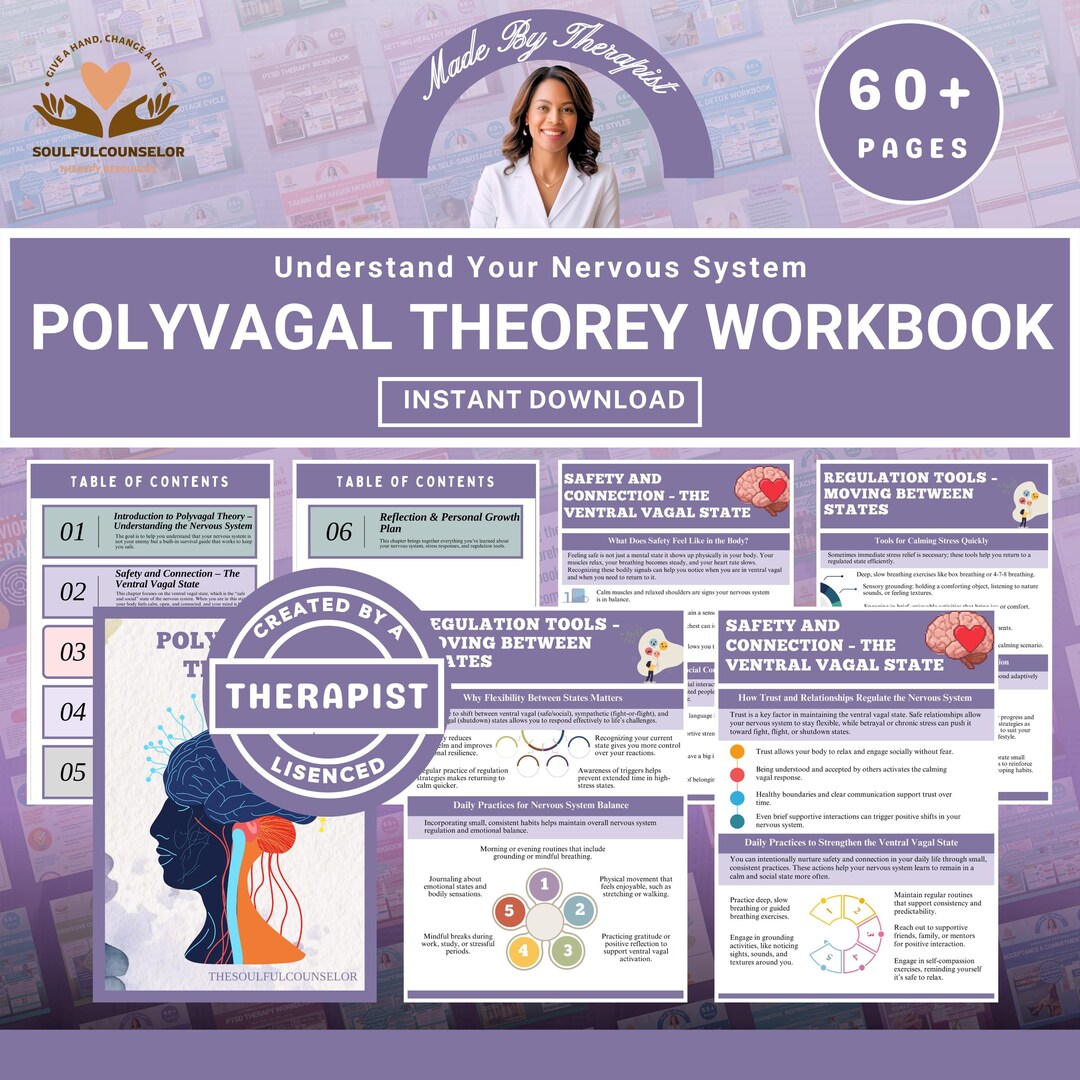 Polyvagal Theory Workbook: Nervous System Regulation, Stress Management ...