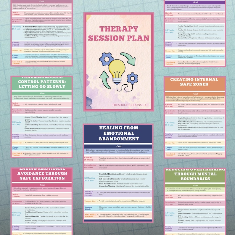 Therapy Interventions Guide PDF | 50+ Session Plans for Counselors ...