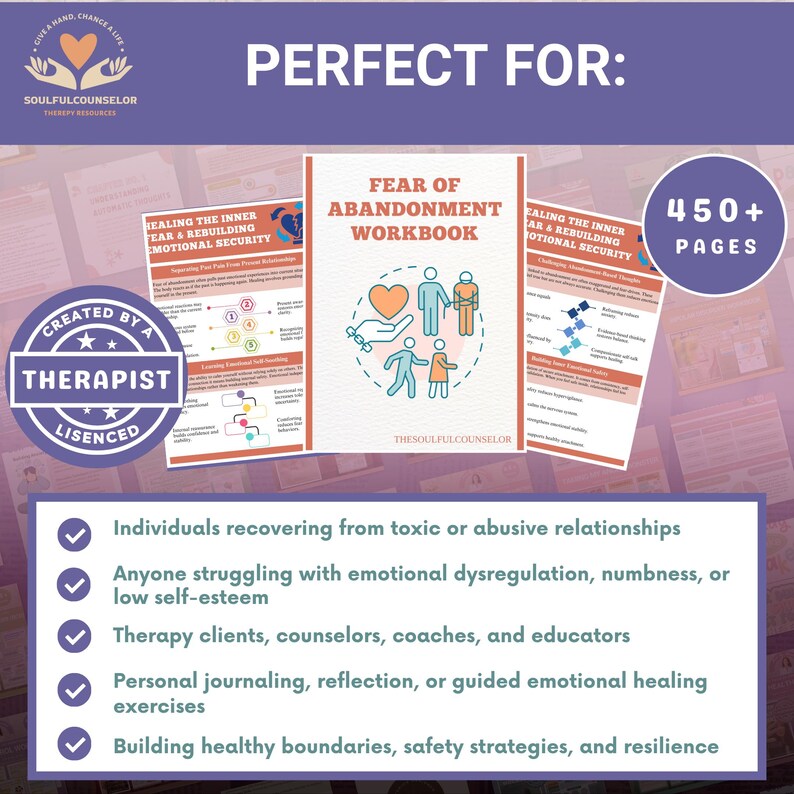 Emotional Abuse Recovery Workbook Bundle, Anxiety, Intrusive Thoughts ...