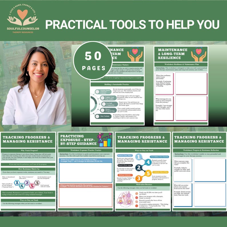 Exposure Therapy Workbook, CBT Anxiety & Phobias Coping (PDF) - Etsy