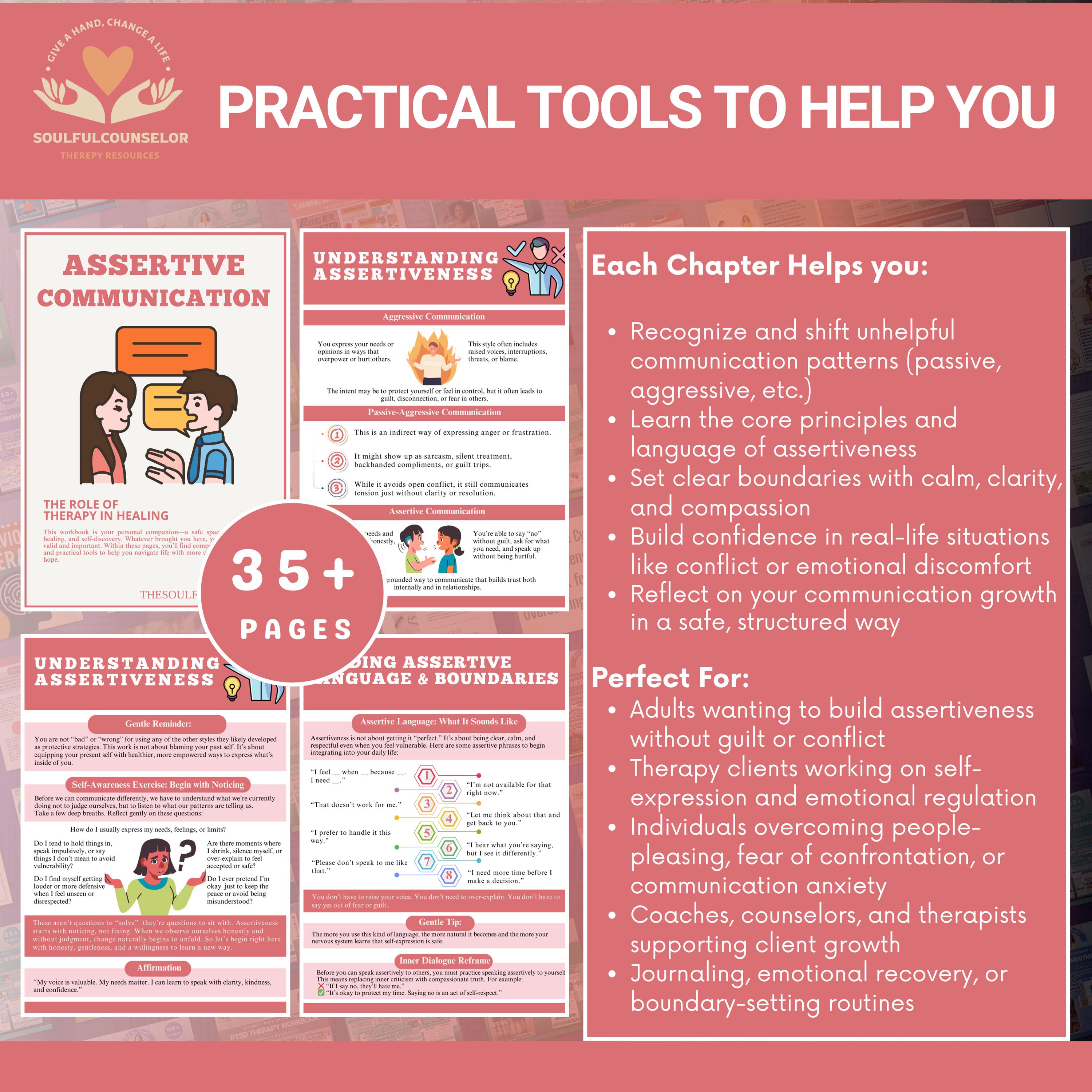 Assertive Communication Workbook: Boundaries, Confidence & Mental ...
