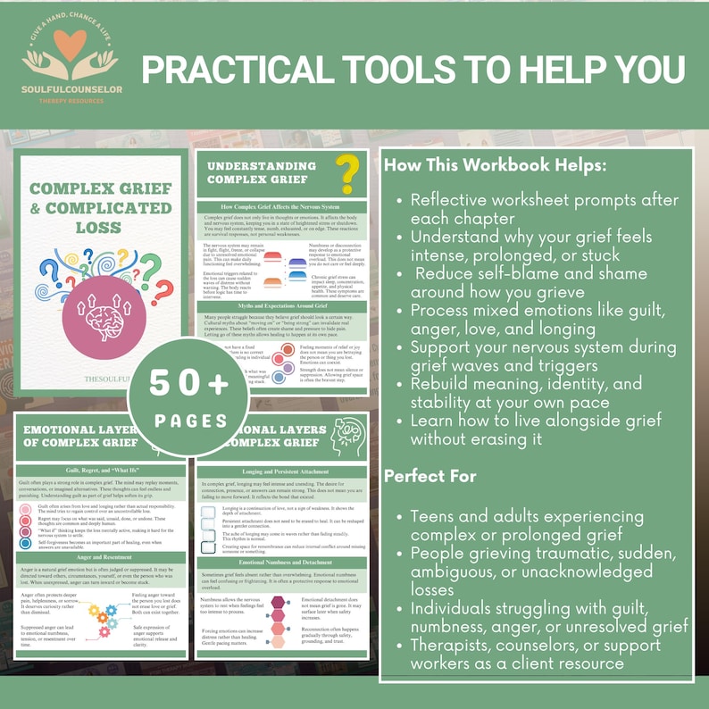 Complex Grief and Complicated Loss Workbook | Trauma-informed Grief ...
