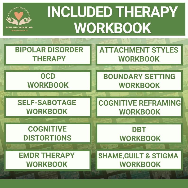 Whole Shop Therapy Bundle: Printable Therapy Workbooks, Worksheets ...