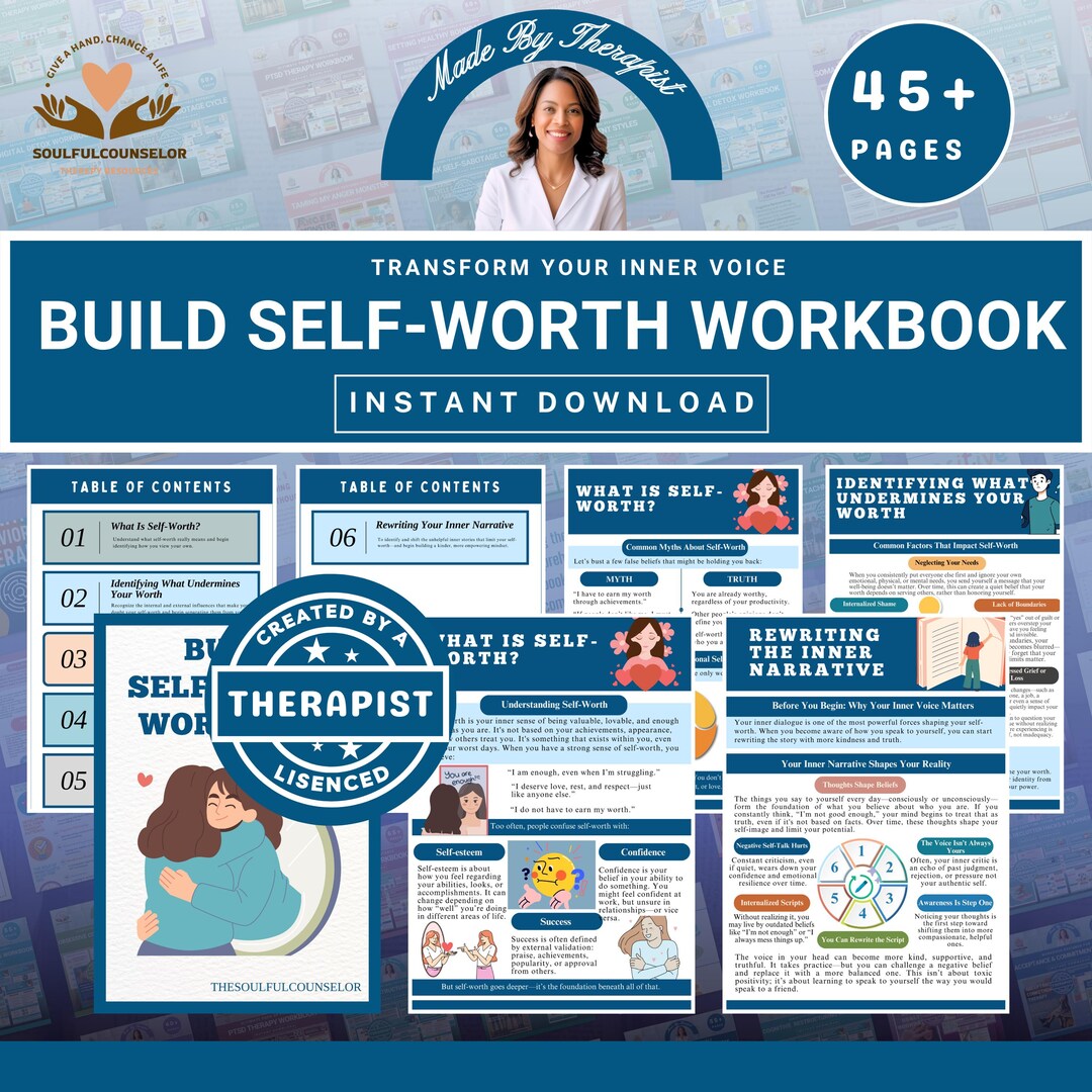 Self-worth Healing Workbook for Teens and Adults, Practical Exercises ...